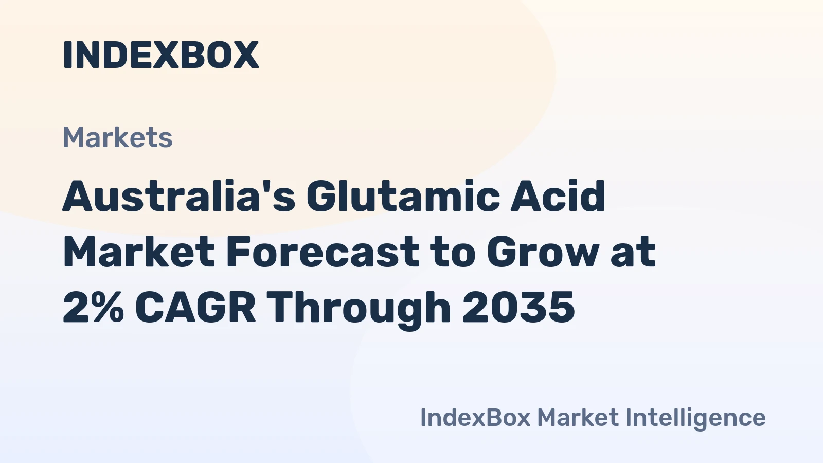 Australia's Glutamic Acid Market Forecast to Grow at 2% CAGR Through 2035