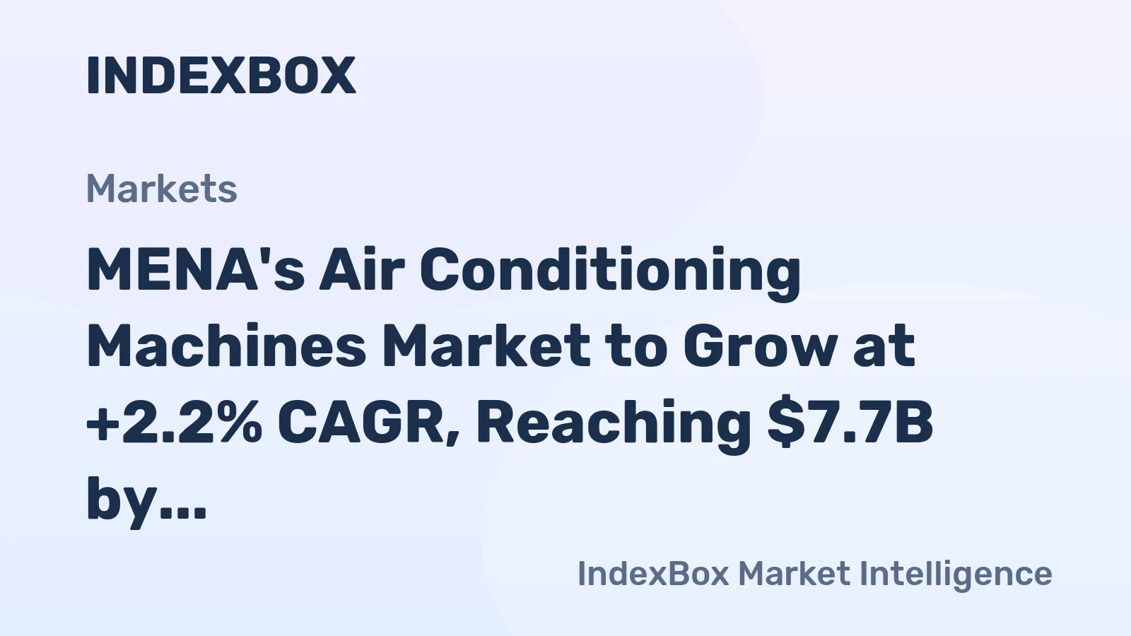 MENA's Air Conditioning Machines Market to Grow at +2.2% CAGR, Reaching $7.7B by 2035