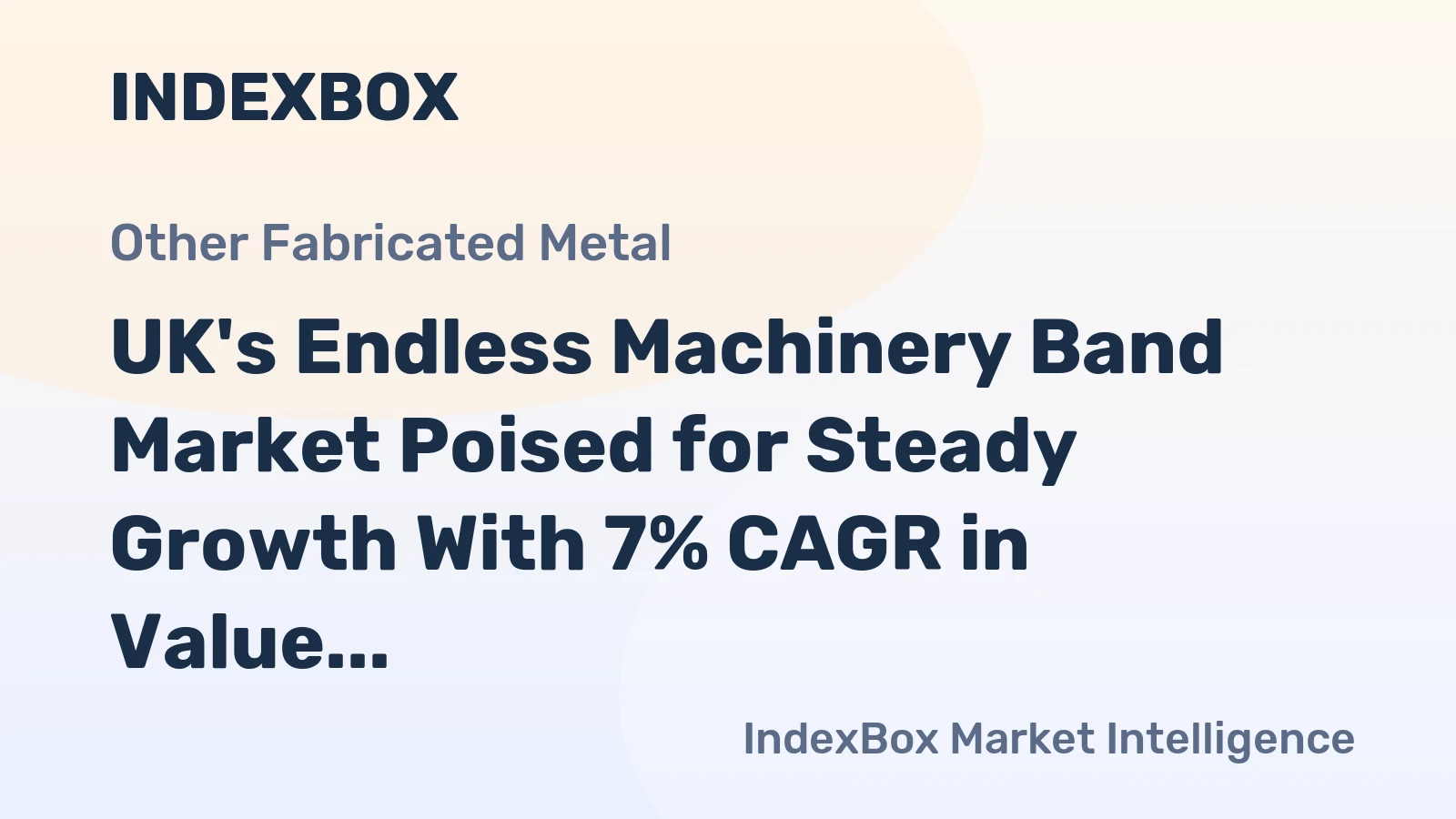 UK's Endless Machinery Band Market Poised for Steady Growth With 7% CAGR in Value Through 2035