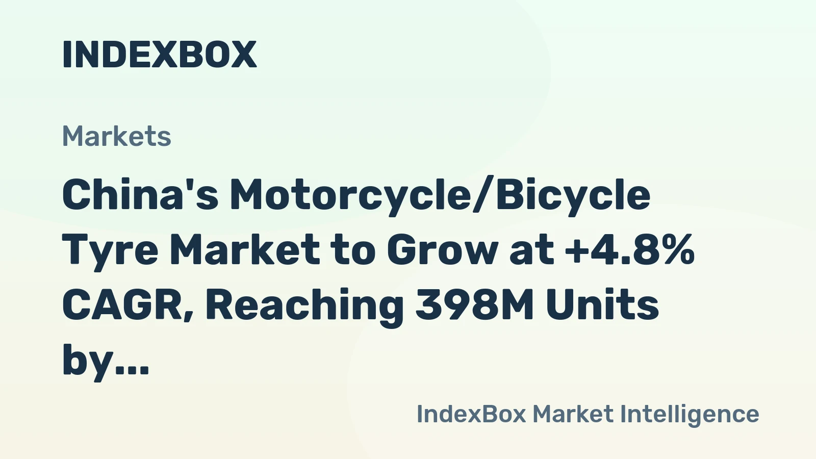 China's Motorcycle/Bicycle Tyre Market to Grow at +4.8% CAGR, Reaching 398M Units by 2035