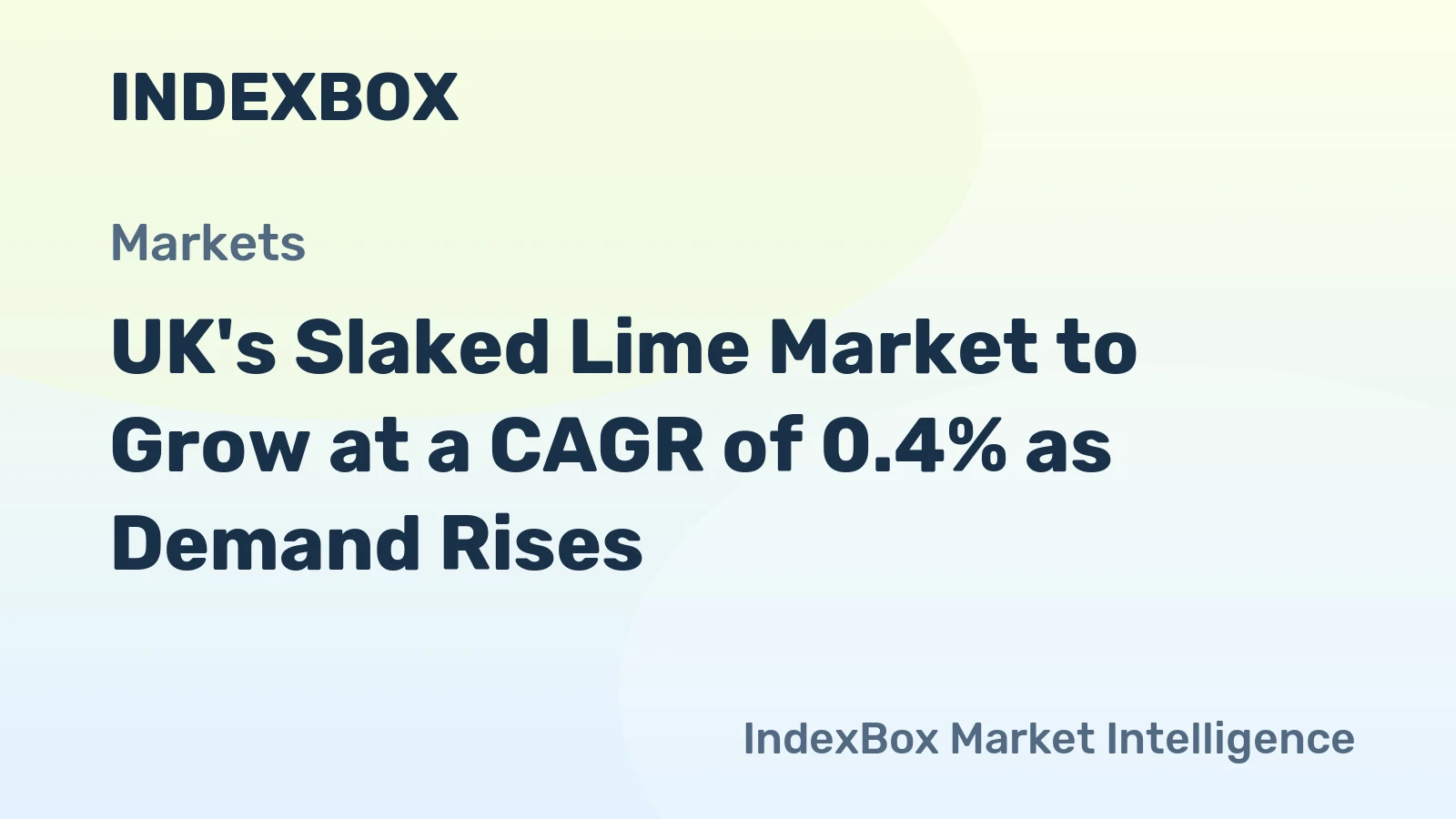 UK's Slaked Lime Market to Grow at a CAGR of 0.4% as Demand Rises