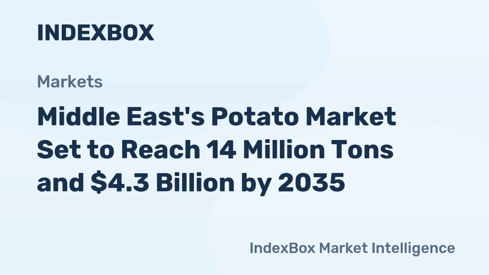 Middle East's Potato Market Set to Reach 14 Million Tons and $4.3 Billion by 2035