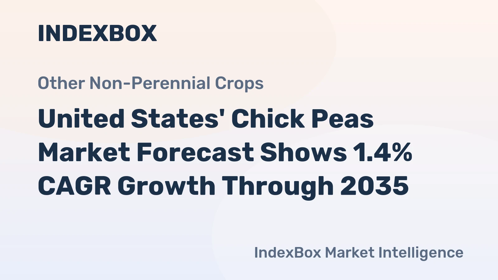 United States' Chick Peas Market Forecast Shows 1.4% CAGR Growth Through 2035