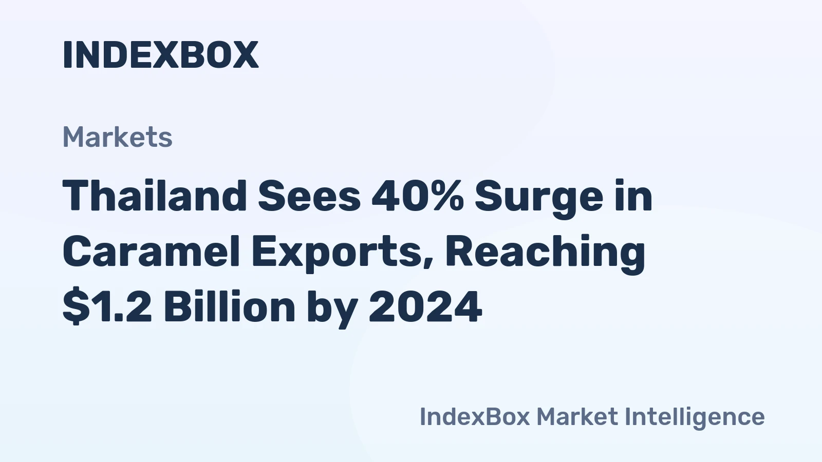 Thailand Sees 40% Surge in Caramel Exports, Reaching $1.2 Billion by 2024