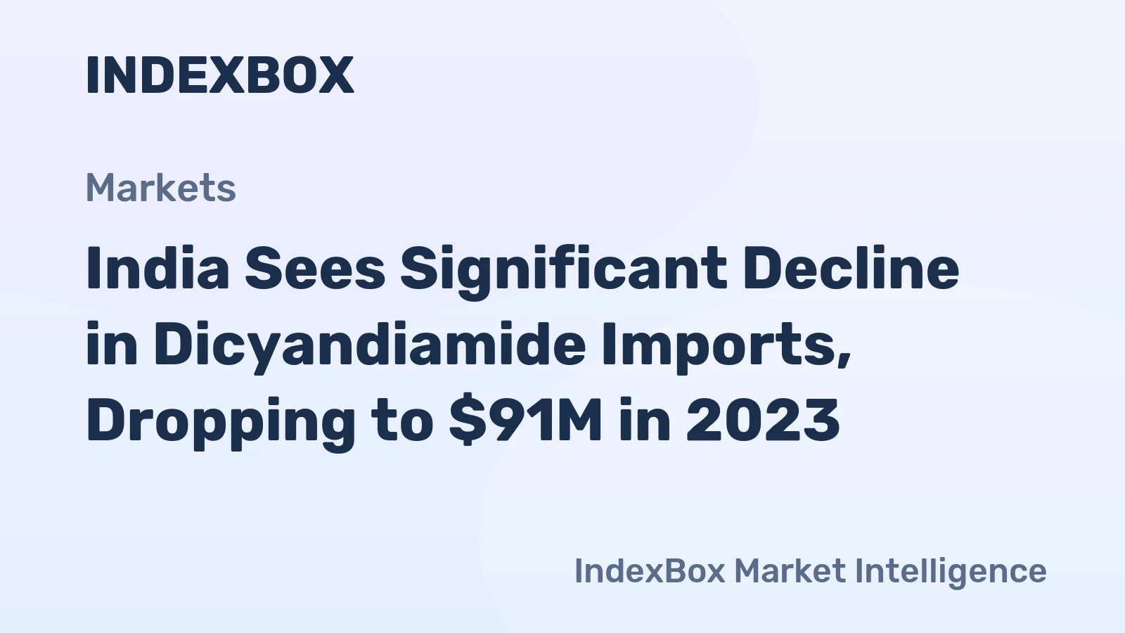 India Sees Significant Decline in Dicyandiamide Imports, Dropping to $91M in 2023