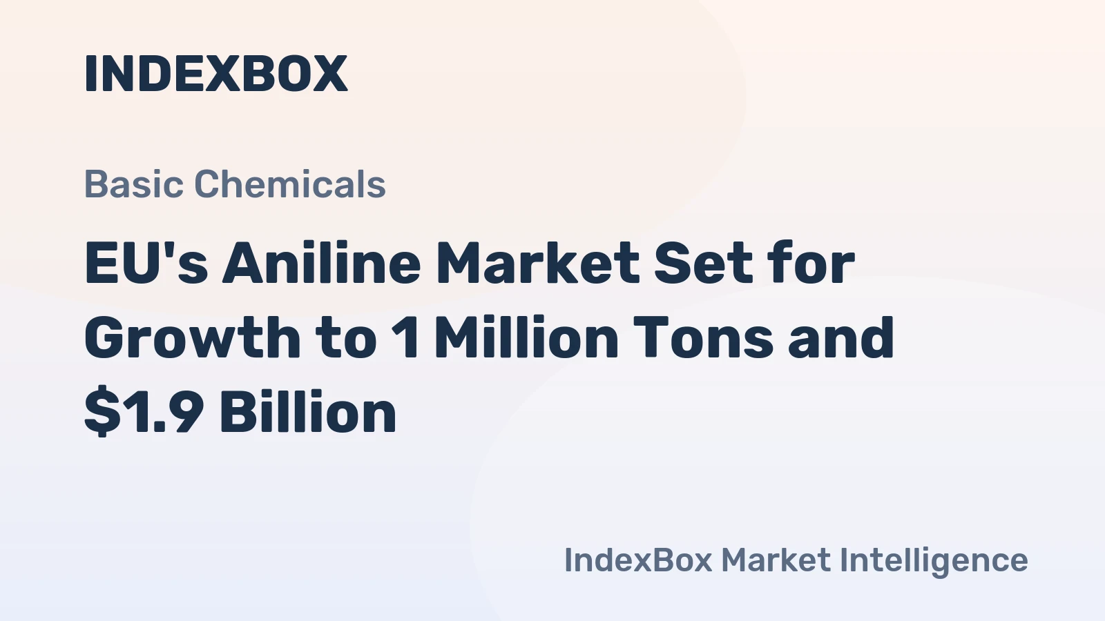 EU's Aniline Market Set for Growth to 1 Million Tons and $1.9 Billion