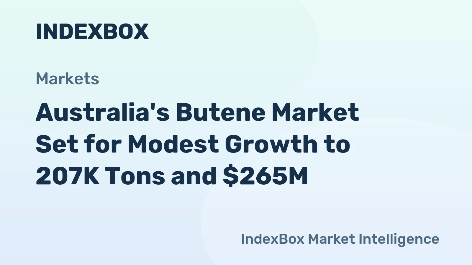 Australia's Butene Market Set for Modest Growth to 207K Tons and $265M