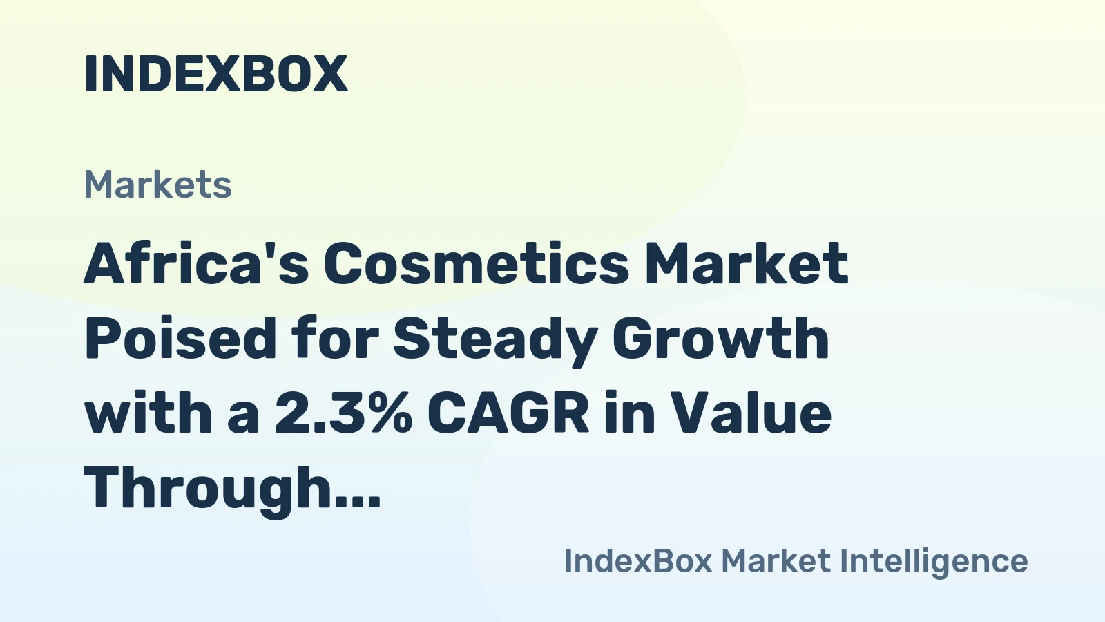 Africa's Cosmetics Market Poised for Steady Growth with a 2.3% CAGR in Value Through 2035