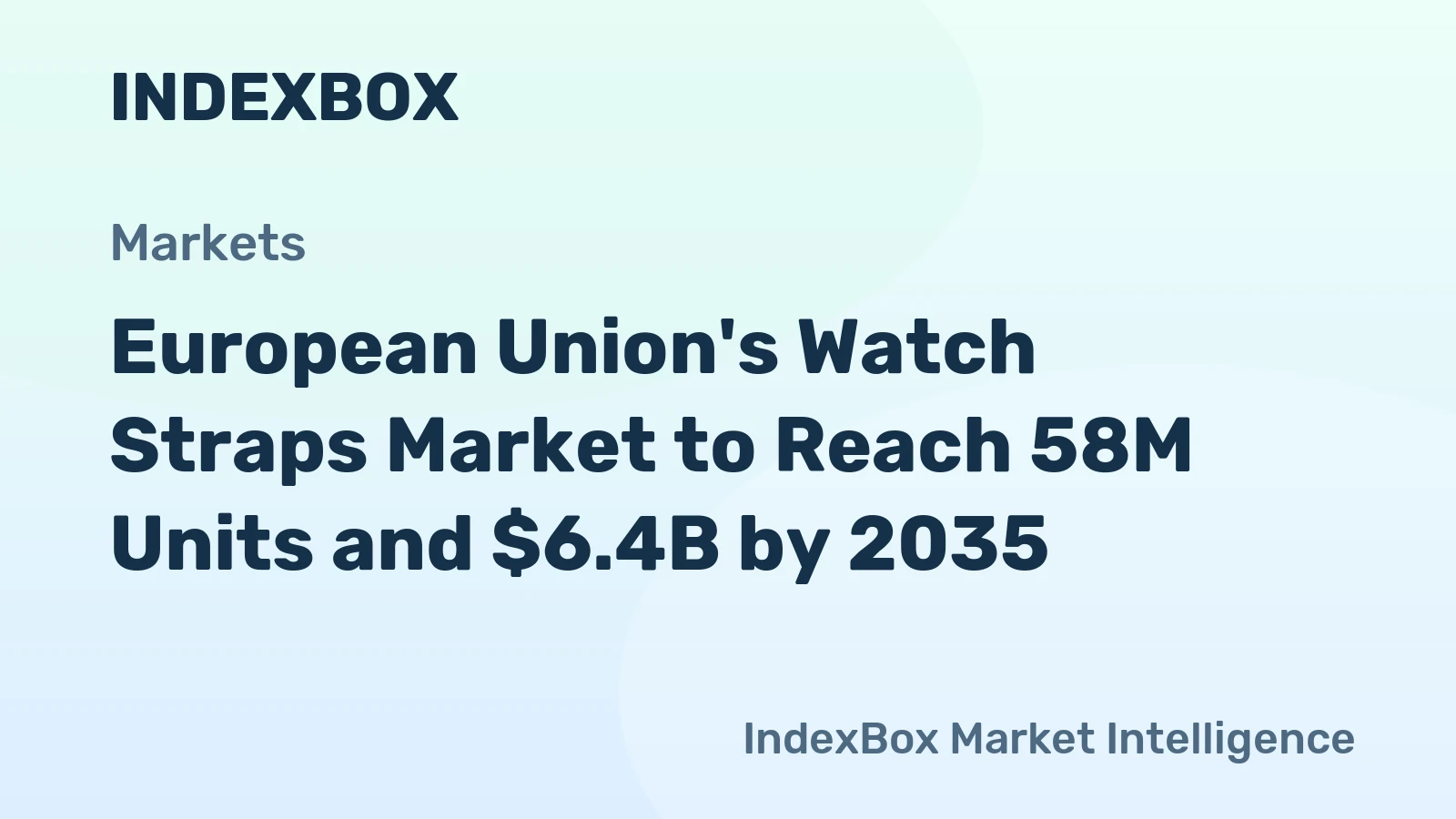 European Union's Watch Straps Market to Reach 58M Units and $6.4B by 2035