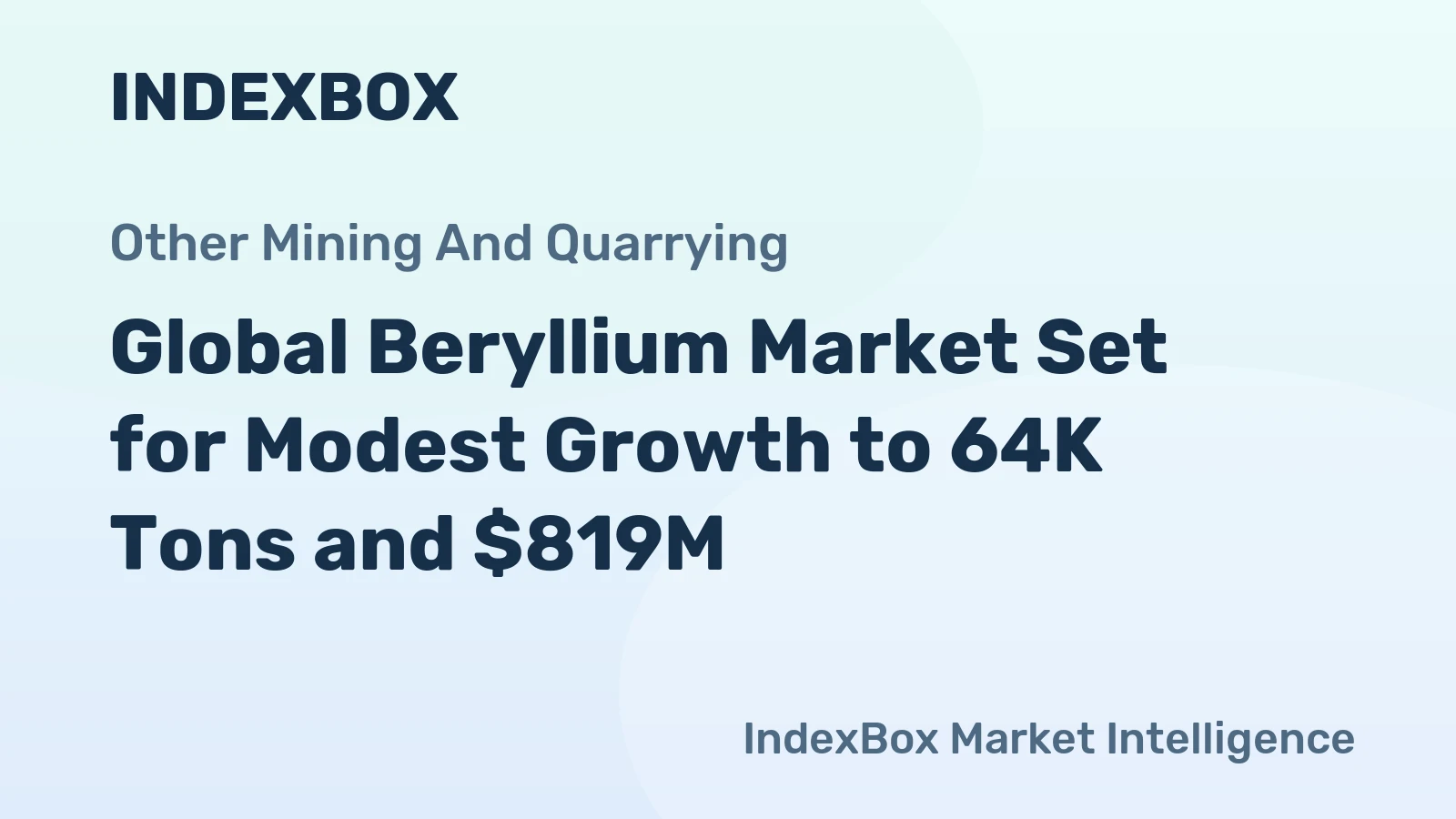 Global Beryllium Market Set for Modest Growth to 64K Tons and $819M