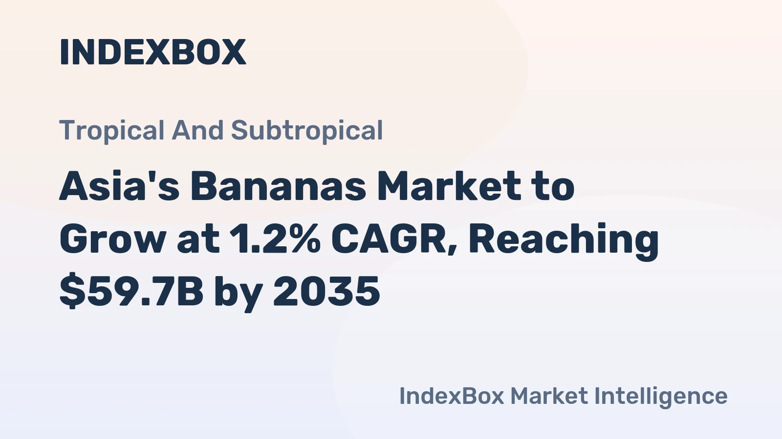 Asia's Bananas Market to Grow at 1.2% CAGR, Reaching $59.7B by 2035