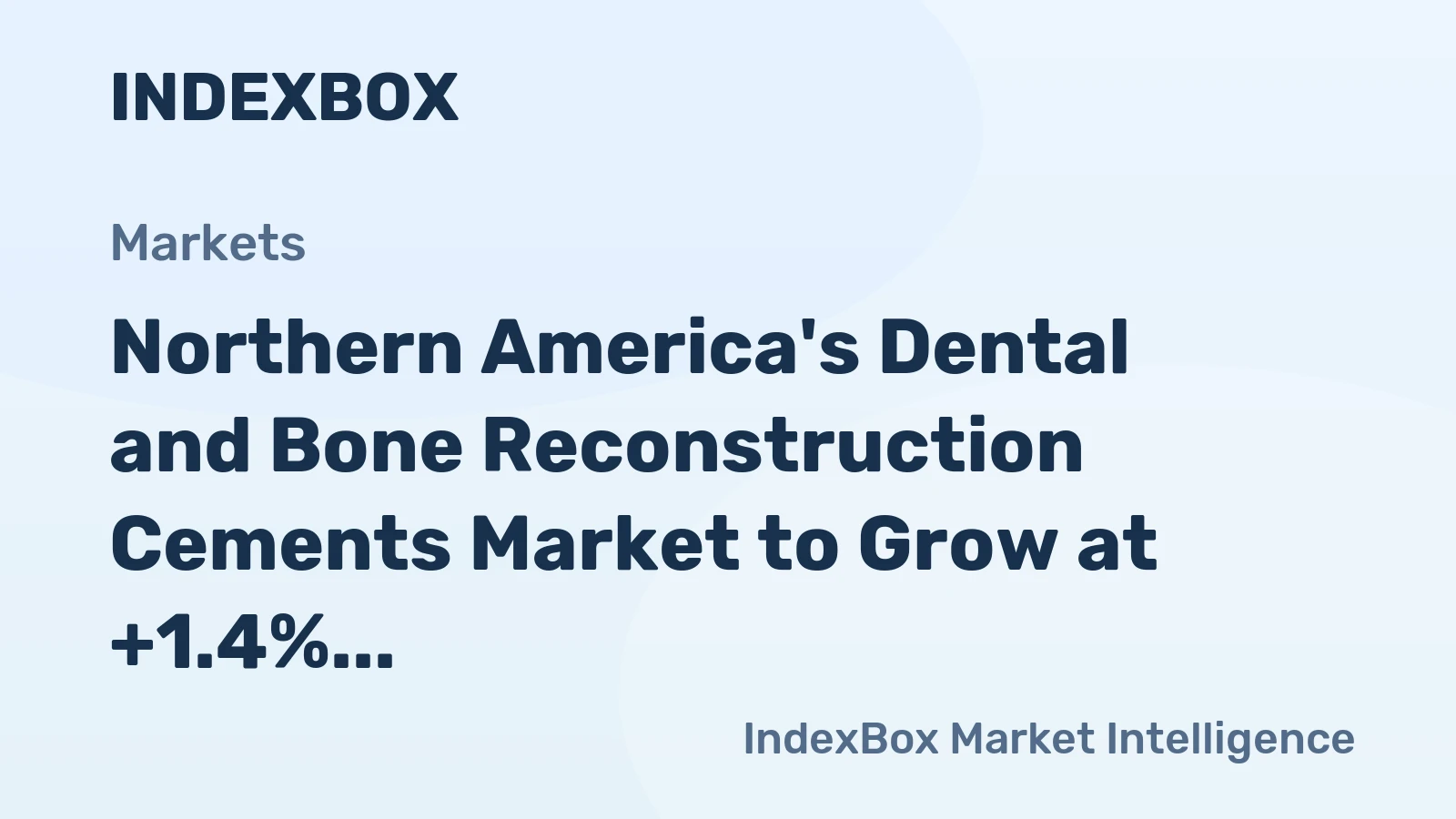 Northern America's Dental and Bone Reconstruction Cements Market to Grow at +1.4% CAGR, Reaching 6.6K tons by 2035