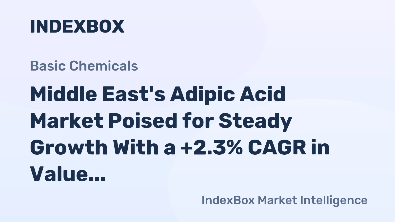 Middle East's Adipic Acid Market Poised for Steady Growth With a +2.3% CAGR in Value