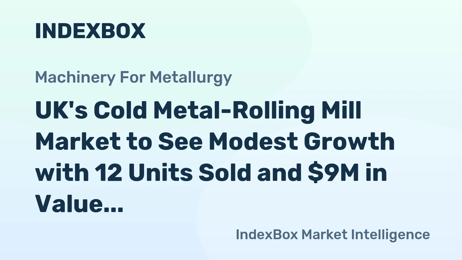 UK's Cold Metal-Rolling Mill Market to See Modest Growth with 12 Units Sold and $9M in Value by 2035