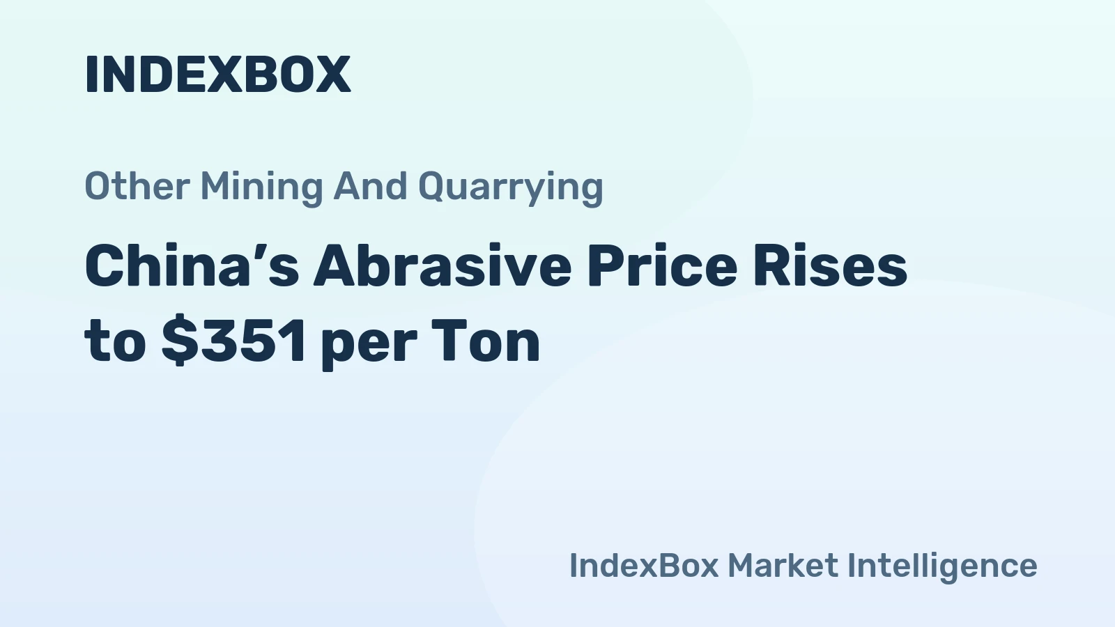 China’s Abrasive Price Rises to $351 per Ton