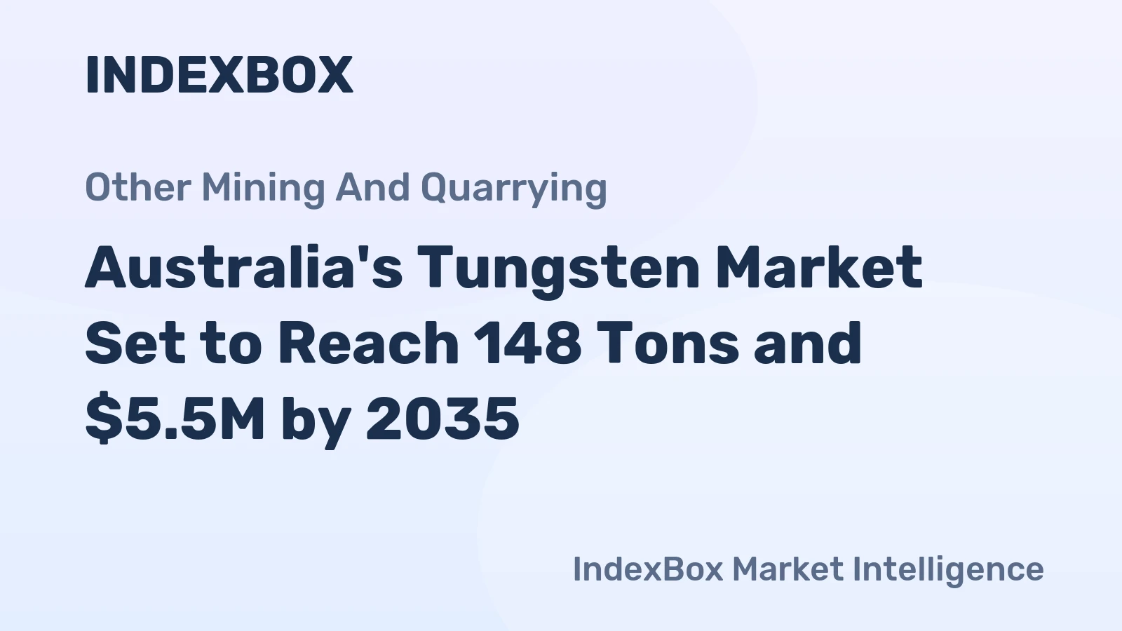 Australia's Tungsten Market Set to Reach 148 Tons and $5.5M by 2035