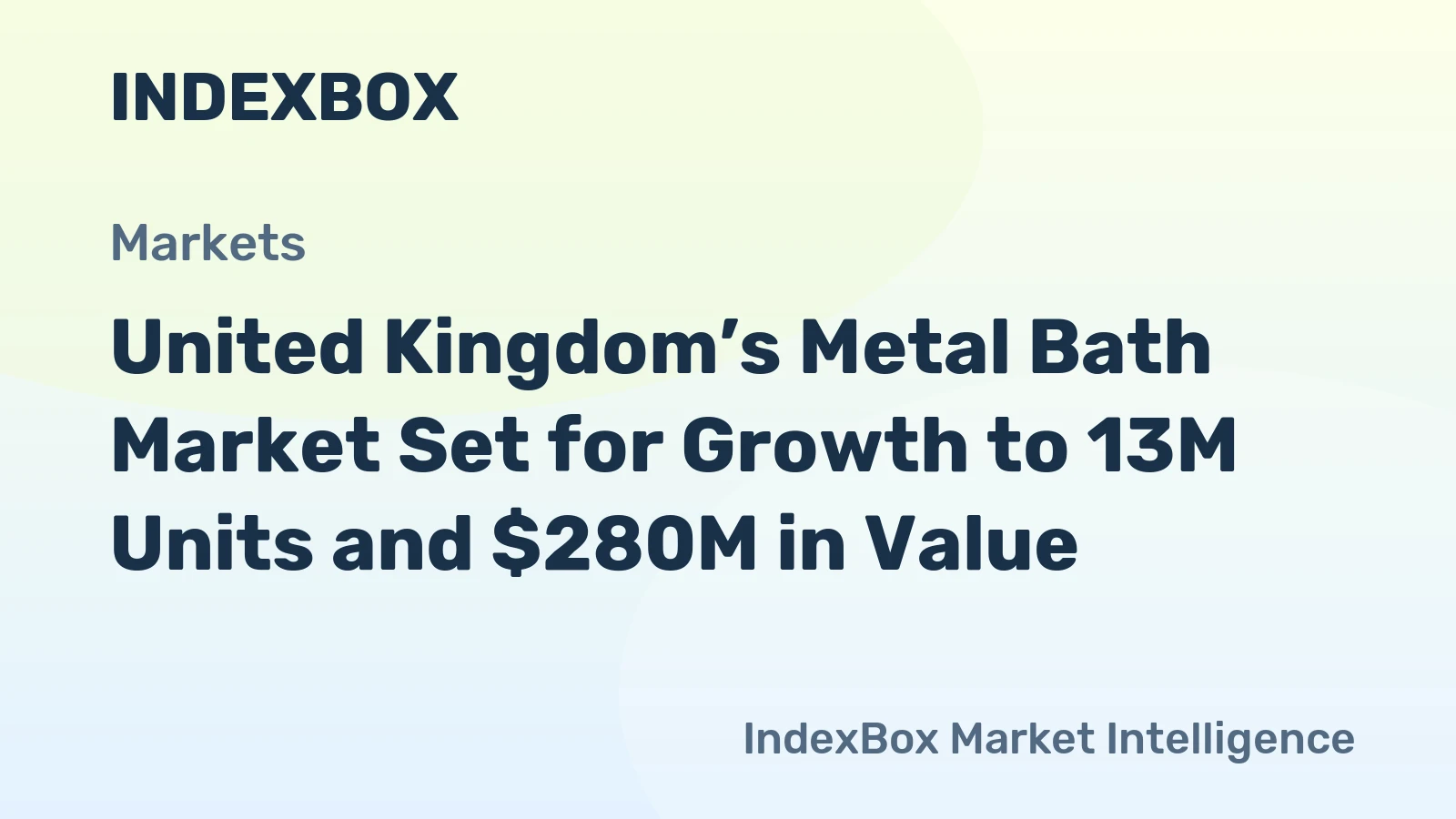 United Kingdom’s Metal Bath Market Set for Growth to 13M Units and $280M in Value