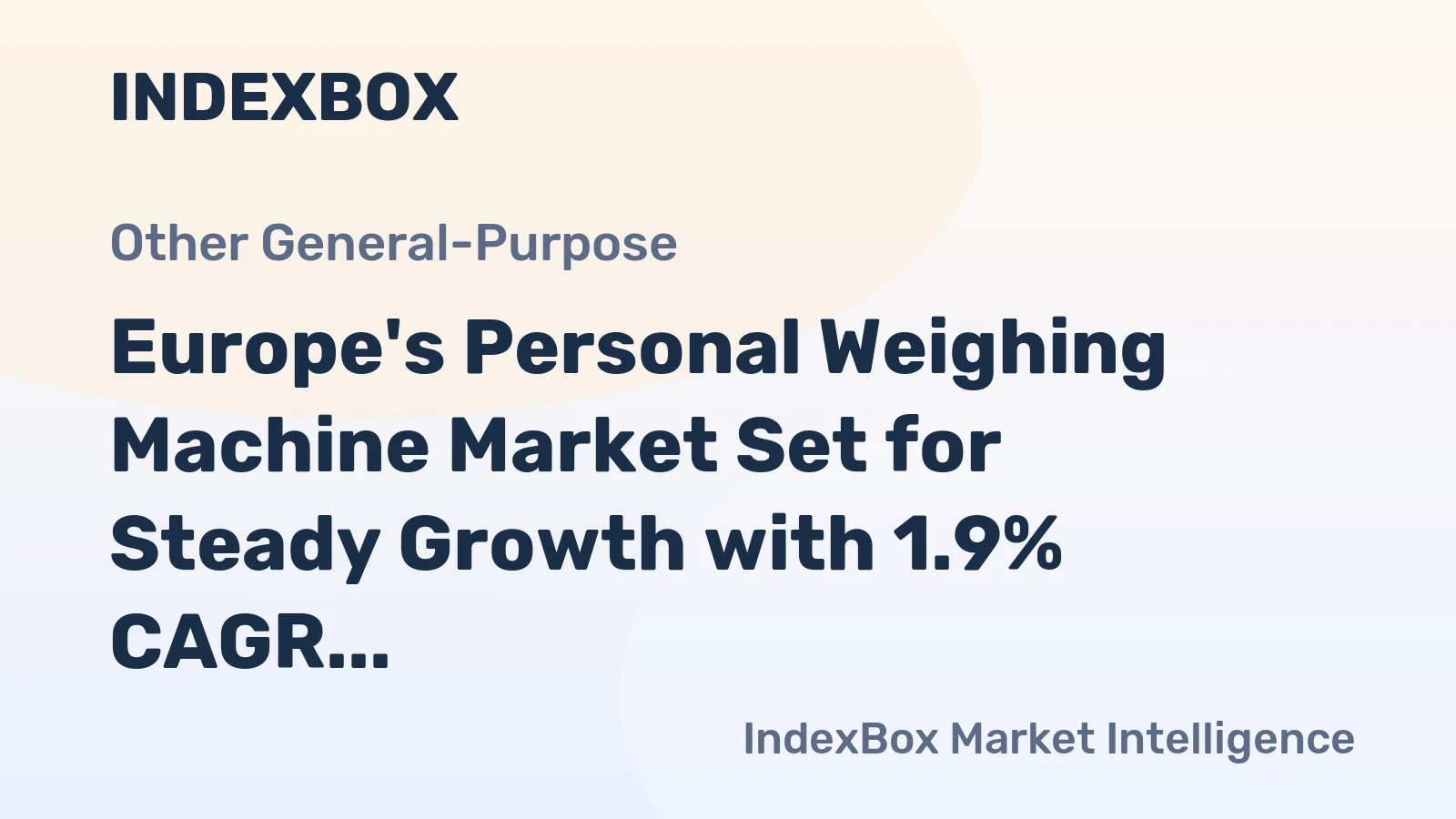 Europe's Personal Weighing Machine Market Set for Steady Growth with 1.9% CAGR Through 2035