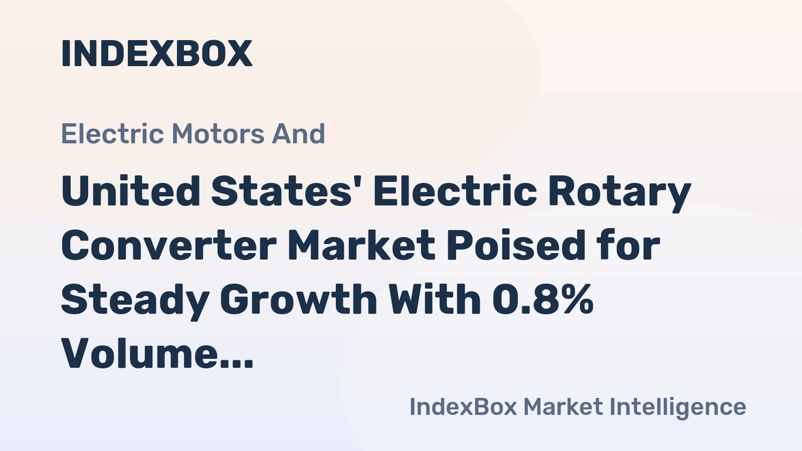 United States' Electric Rotary Converter Market Poised for Steady Growth With 0.8% Volume CAGR Through 2035