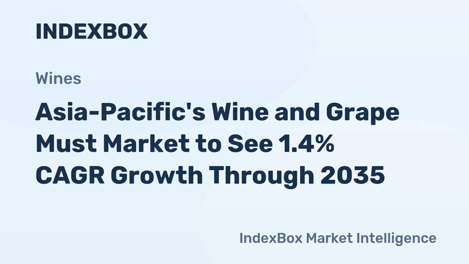 Asia-Pacific's Wine and Grape Must Market to See 1.4% CAGR Growth Through 2035