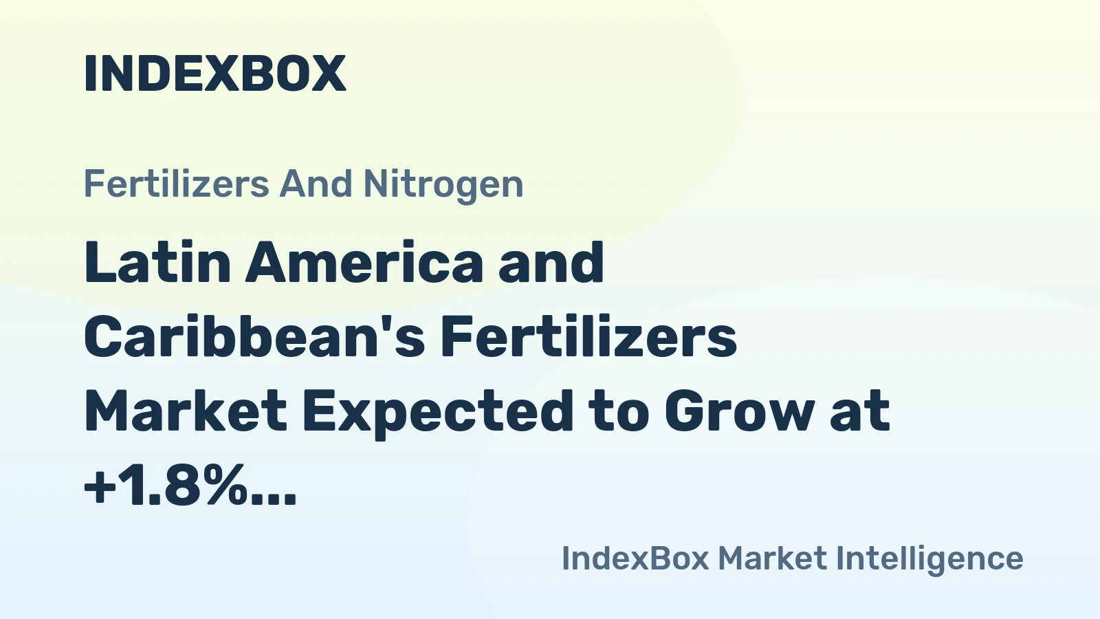 Latin America and Caribbean's Fertilizers Market Expected to Grow at +1.8% CAGR Over Next Decade