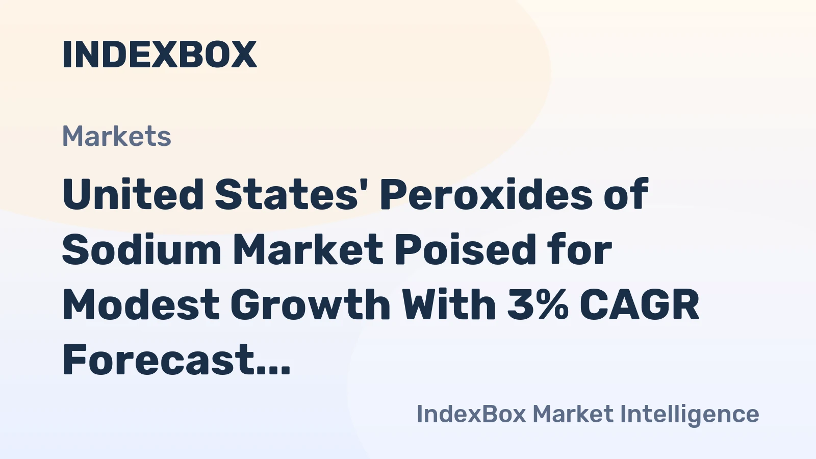 United States' Peroxides of Sodium Market Poised for Modest Growth With 3% CAGR Forecast