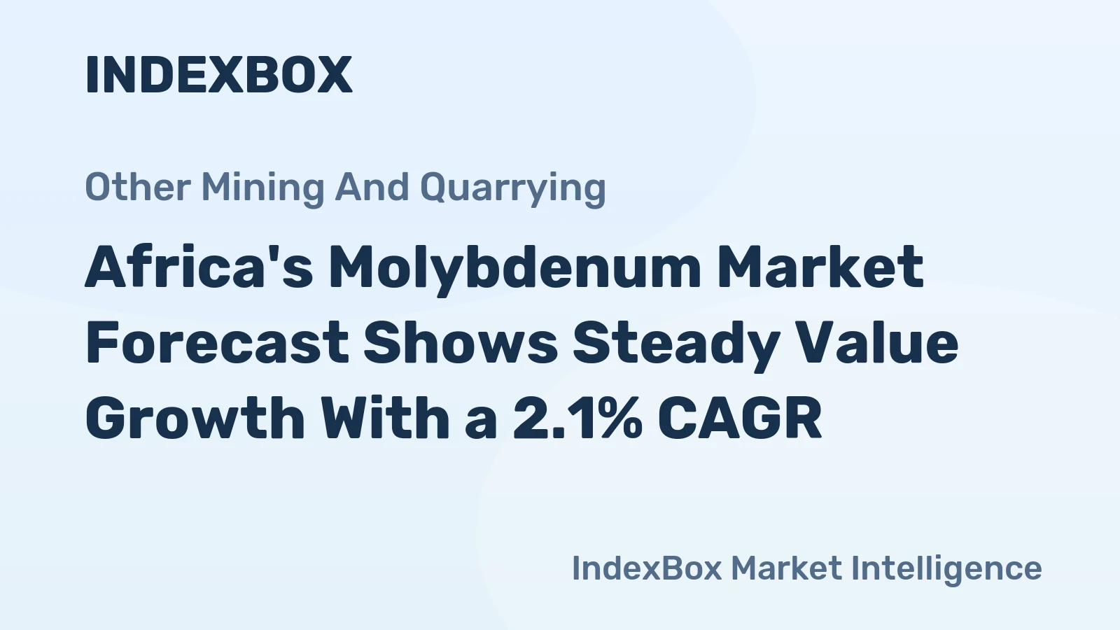 Africa's Molybdenum Market Forecast Shows Steady Value Growth With a 2.1% CAGR