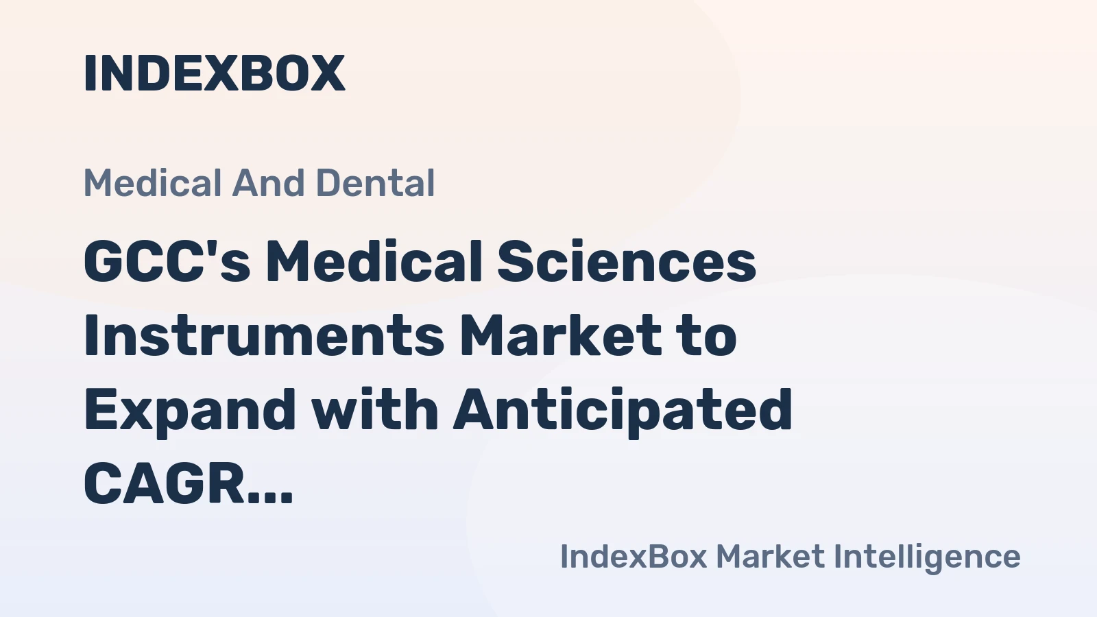 GCC's Medical Sciences Instruments Market to Expand with Anticipated CAGR of +1.3% from 2024 to 2035