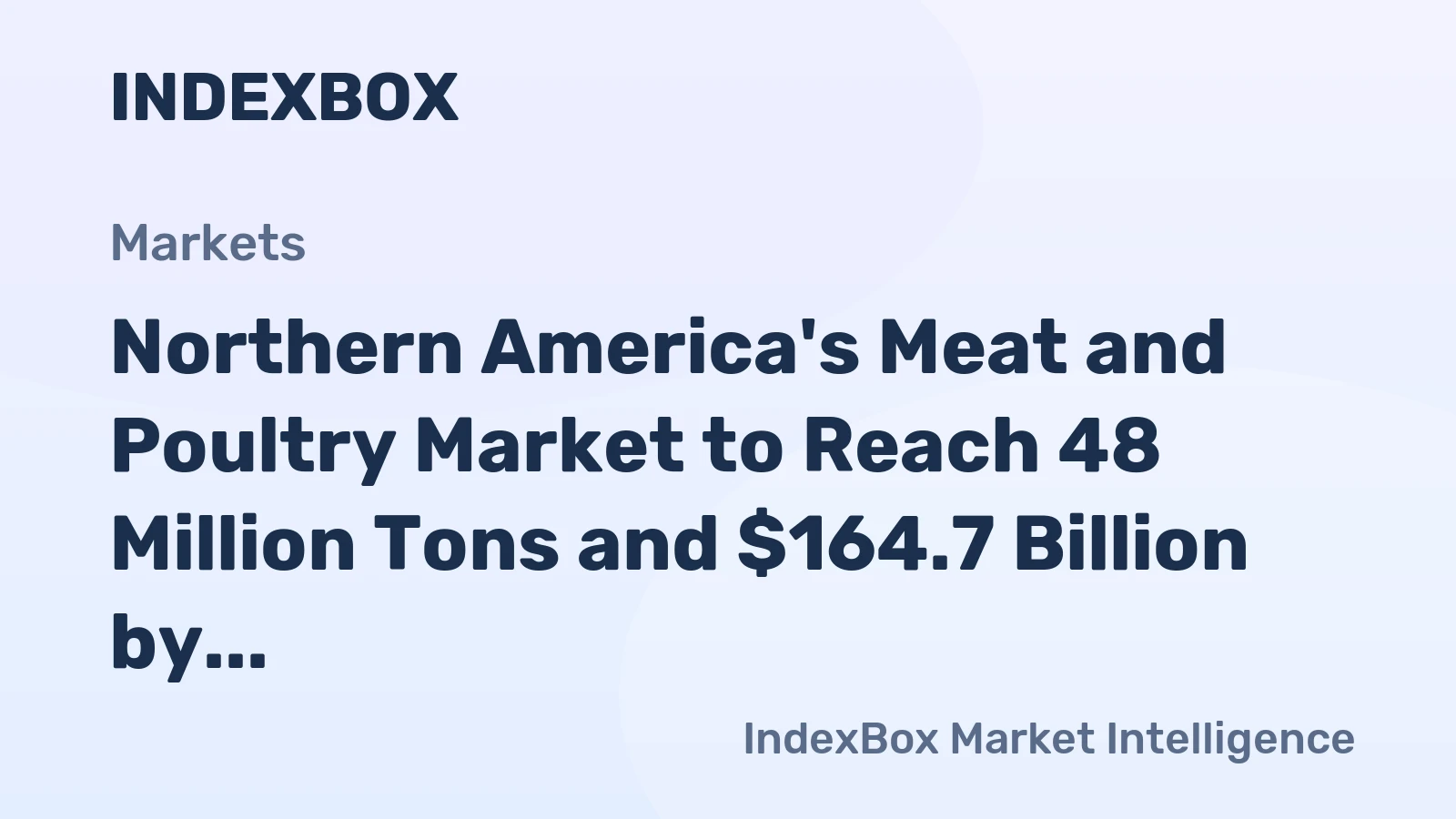 Northern America's Meat and Poultry Market to Reach 48 Million Tons and $164.7 Billion by 2035