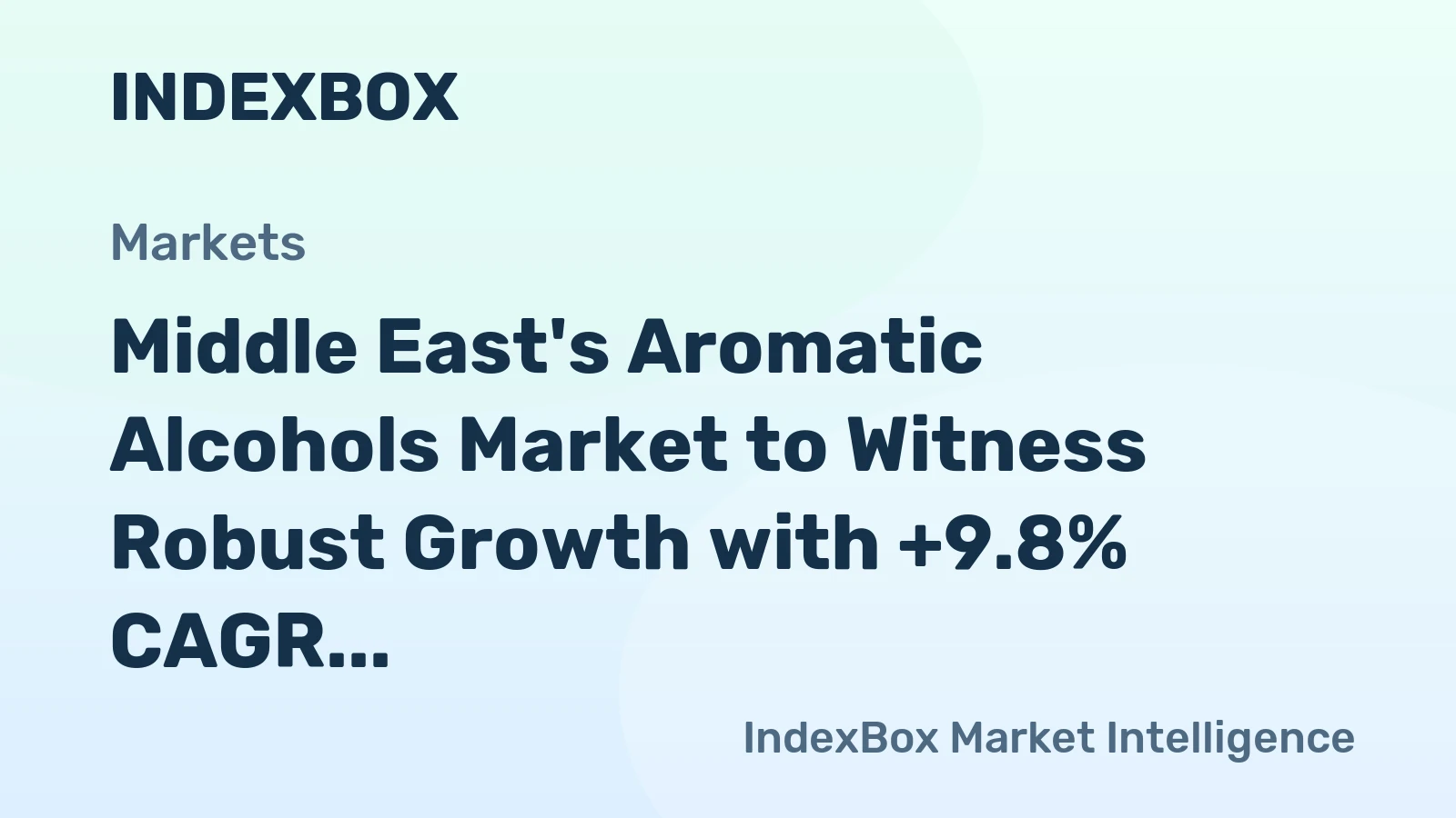 Middle East's Aromatic Alcohols Market to Witness Robust Growth with +9.8% CAGR from 2024 to 2035