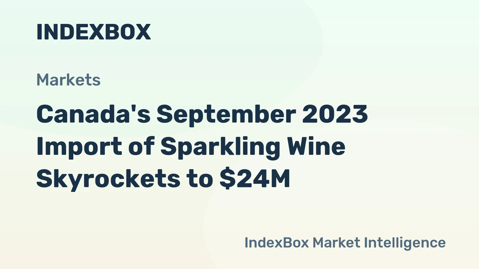 Canada's September 2023 Import of Sparkling Wine Skyrockets to $24M