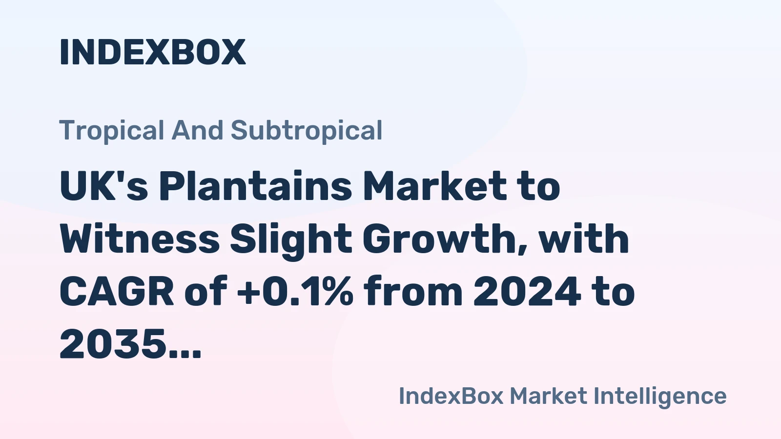 UK's Plantains Market to Witness Slight Growth, with CAGR of +0.1% from 2024 to 2035