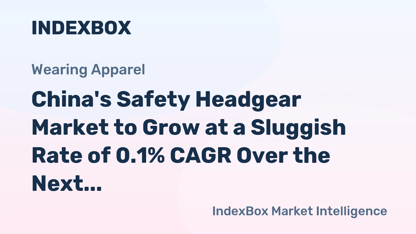 China's Safety Headgear Market to Grow at a Sluggish Rate of 0.1% CAGR Over the Next Decade