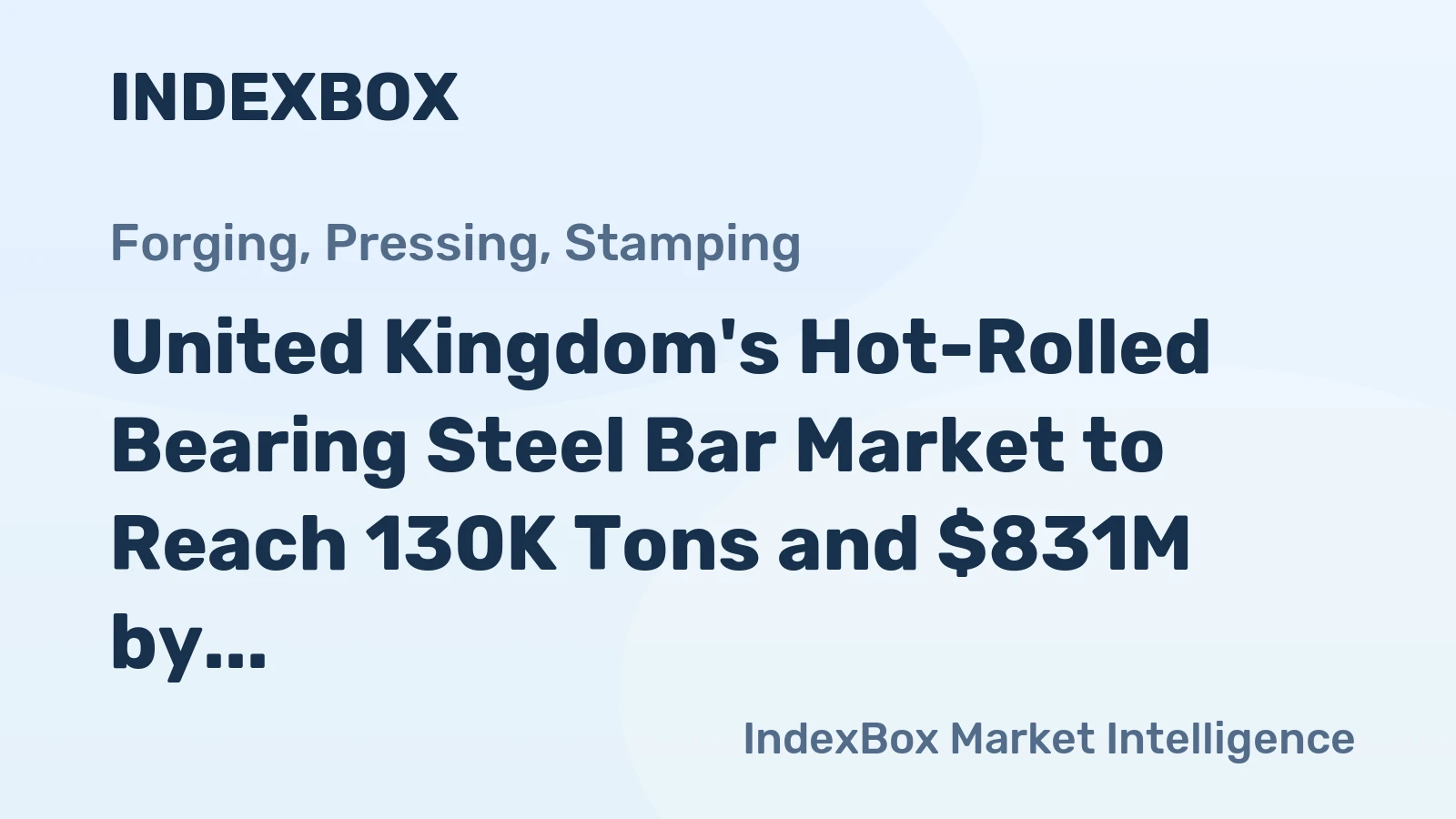 United Kingdom's Hot-Rolled Bearing Steel Bar Market to Reach 130K Tons and $831M by 2035