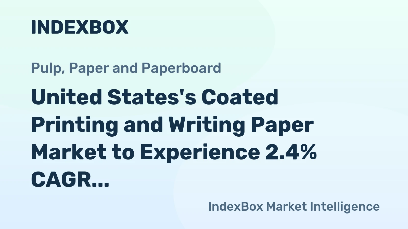 United States's Coated Printing and Writing Paper Market to Experience 2.4% CAGR Growth in Volume Over Next Decade