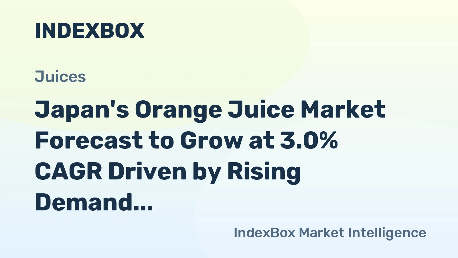 Japan's Orange Juice Market Forecast to Grow at 3.0% CAGR Driven by Rising Demand
