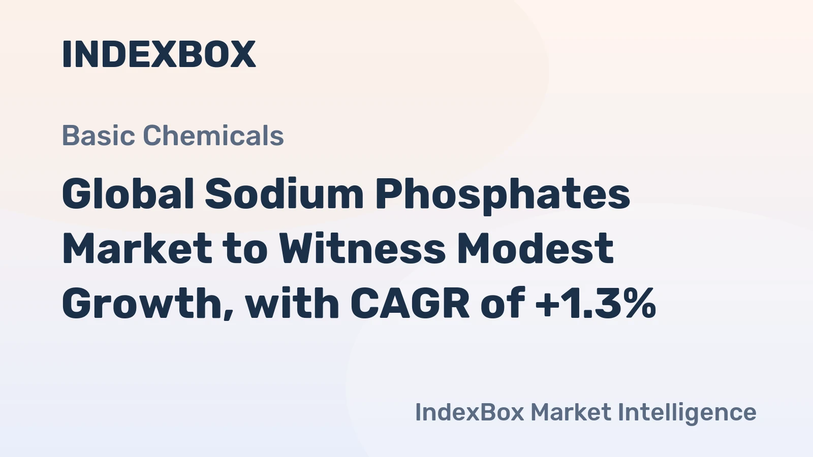 Global Sodium Phosphates Market to Witness Modest Growth, with CAGR of +1.3%