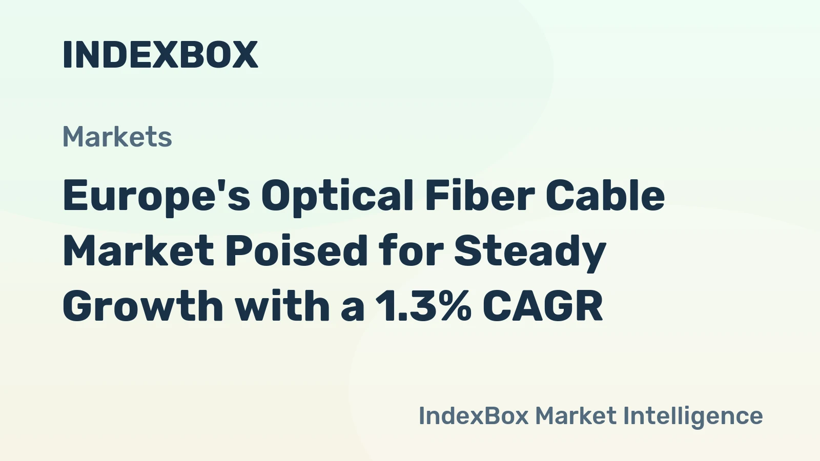 Europe's Optical Fiber Cable Market Poised for Steady Growth with a 1.3% CAGR