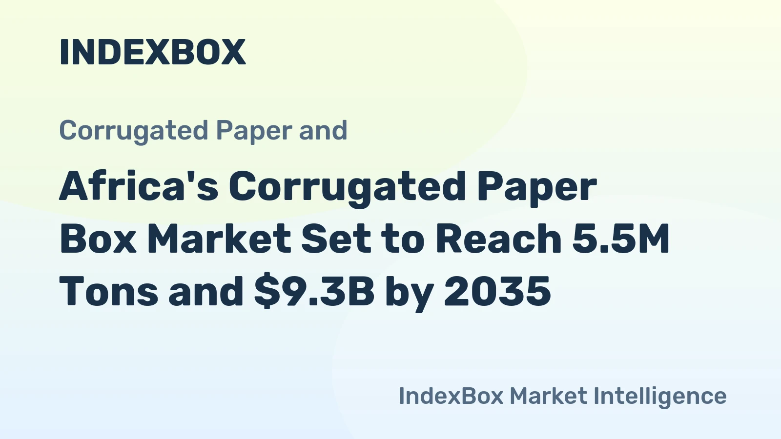 Africa's Corrugated Paper Box Market Set to Reach 5.5M Tons and $9.3B by 2035