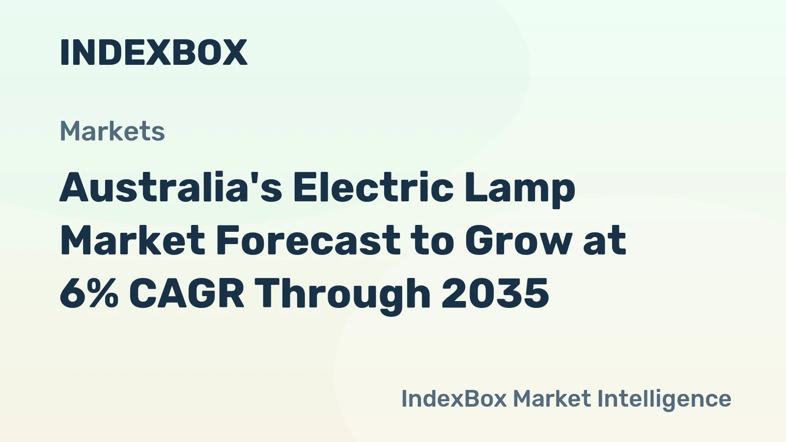 Australia's Electric Lamp Market Forecast to Grow at 6% CAGR Through 2035