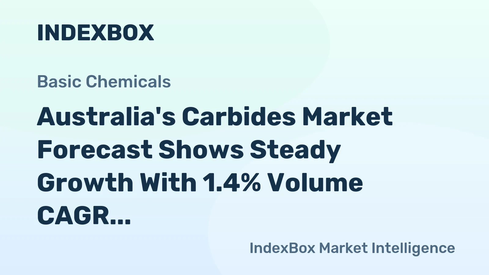 Australia's Carbides Market Forecast Shows Steady Growth With 1.4% Volume CAGR