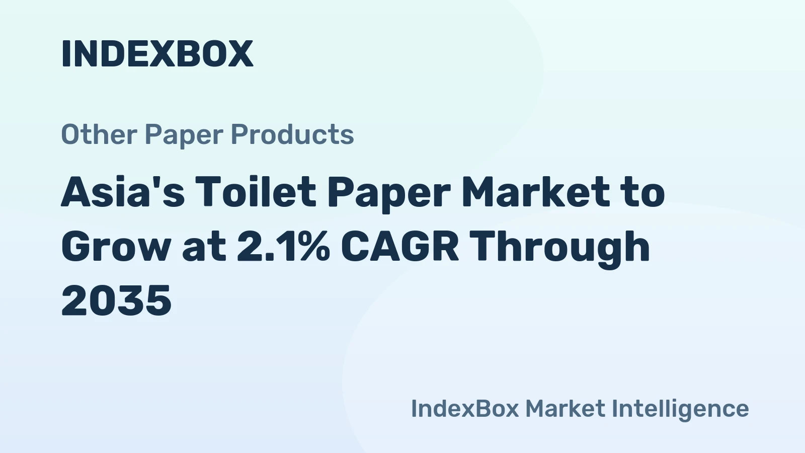 Asia's Toilet Paper Market to Grow at 2.1% CAGR Through 2035