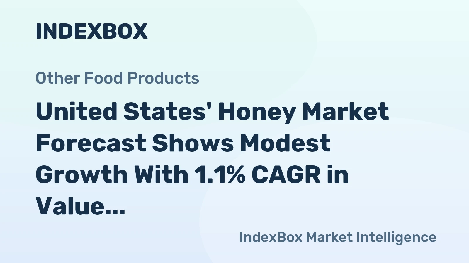 United States' Honey Market Forecast Shows Modest Growth With 1.1% CAGR in Value Through 2035