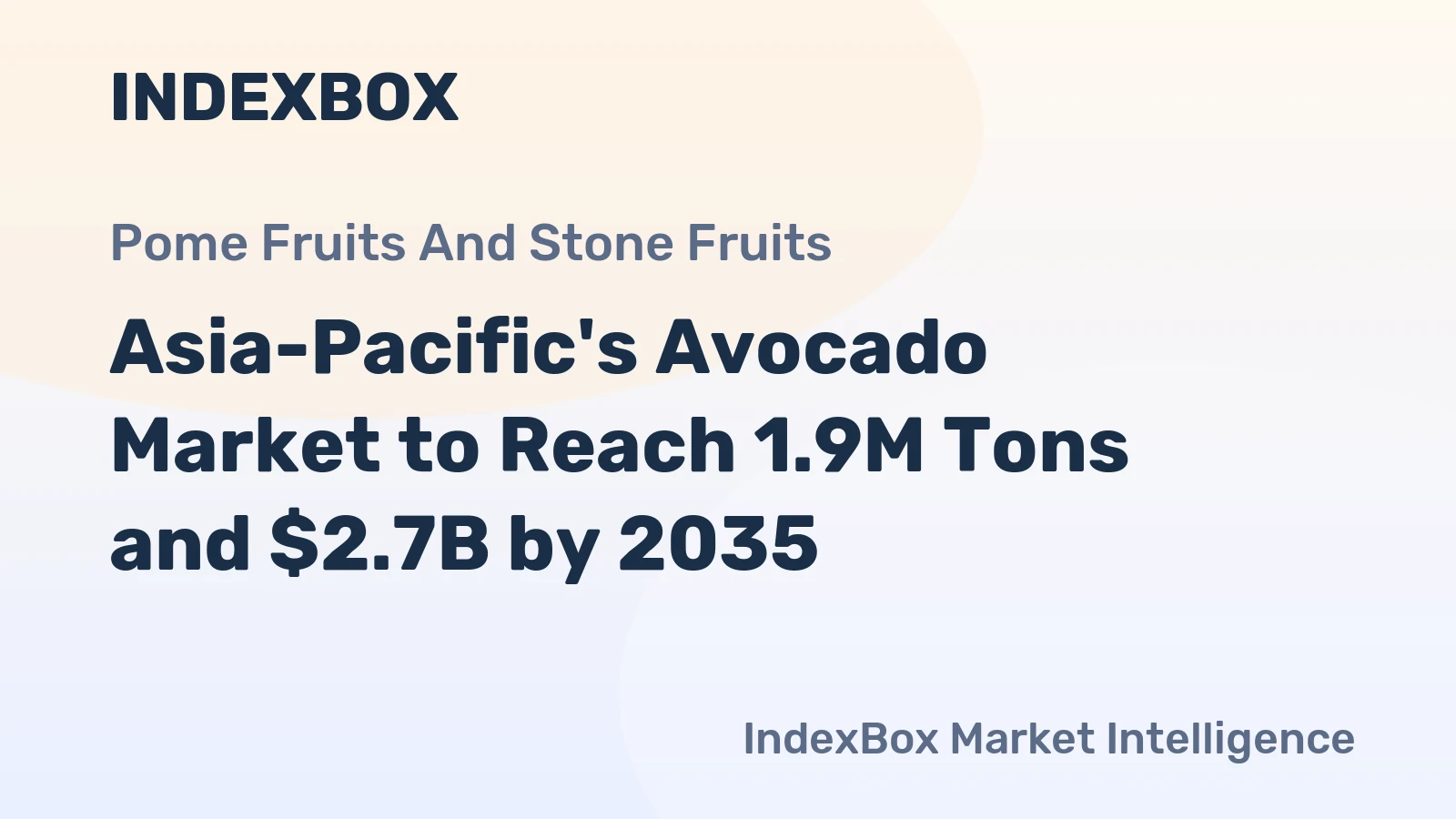 Asia-Pacific's Avocado Market to Reach 1.9M Tons and $2.7B by 2035