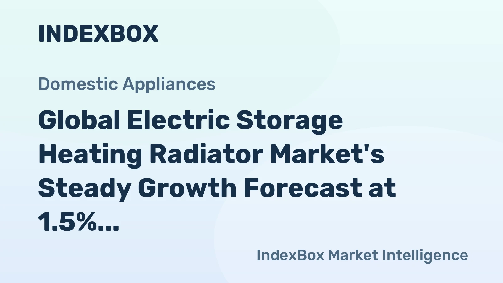 Global Electric Storage Heating Radiator Market's Steady Growth Forecast at 1.5% CAGR