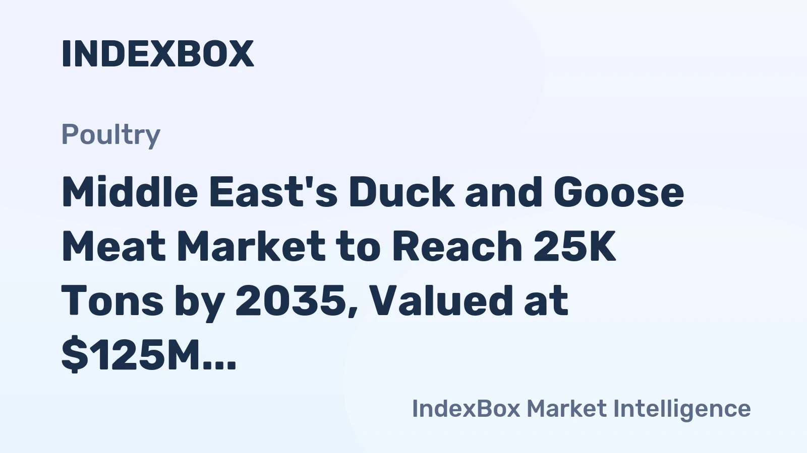 Middle East's Duck and Goose Meat Market to Reach 25K Tons by 2035, Valued at $125M