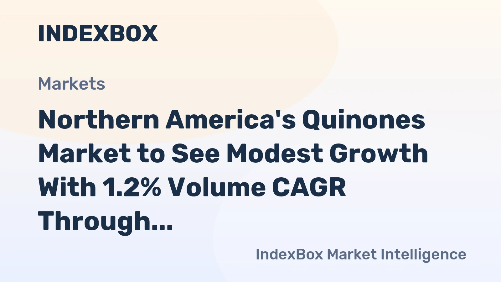 Northern America's Quinones Market to See Modest Growth With 1.2% Volume CAGR Through 2035