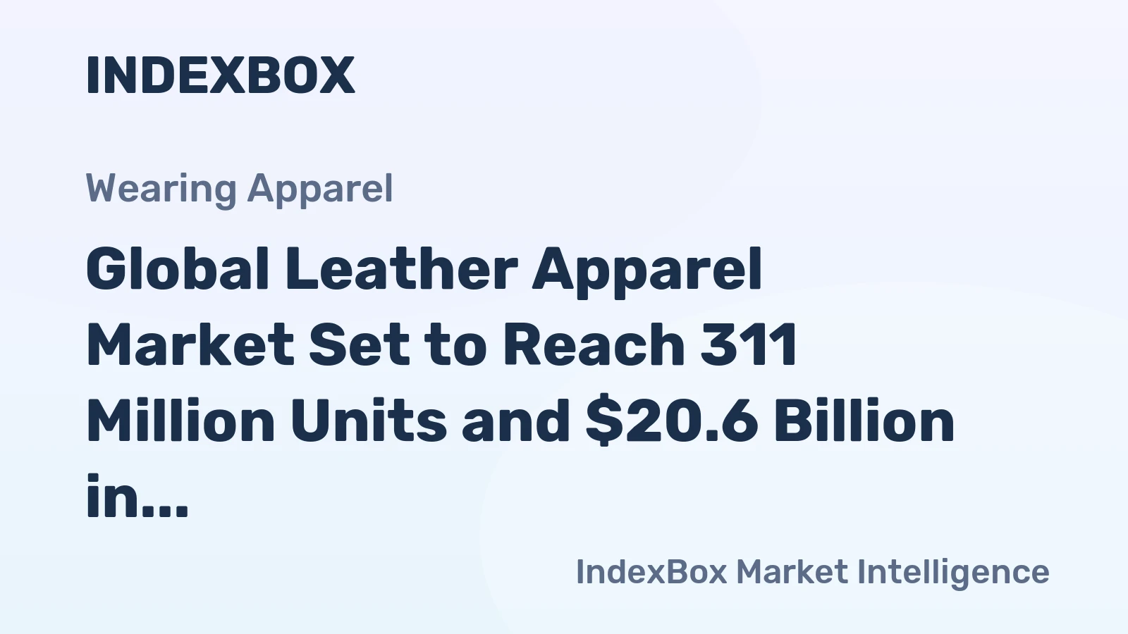 Global Leather Apparel Market Set to Reach 311 Million Units and $20.6 Billion in Value