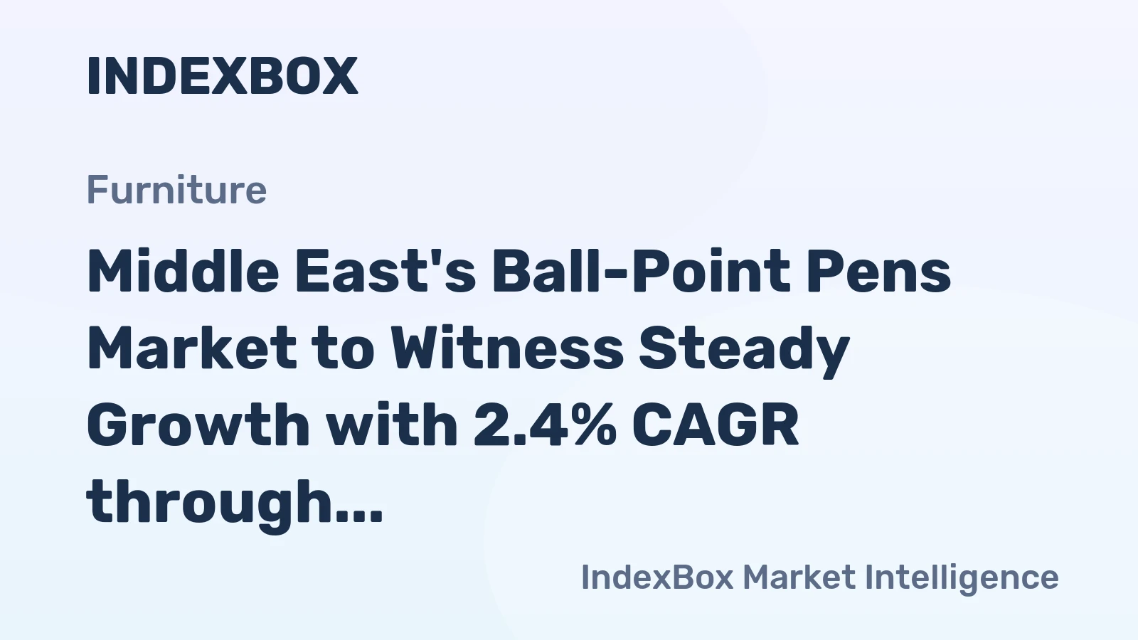 Middle East's Ball-Point Pens Market to Witness Steady Growth with 2.4% CAGR through 2035