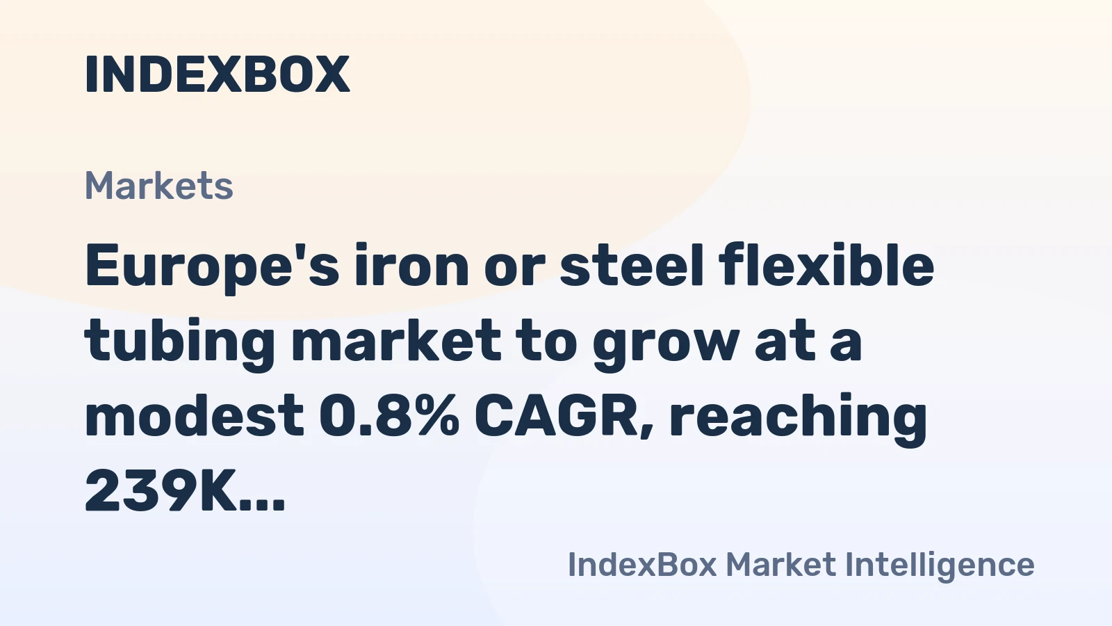 Europe's iron or steel flexible tubing market to grow at a modest 0.8% CAGR, reaching 239K tons by 2035.